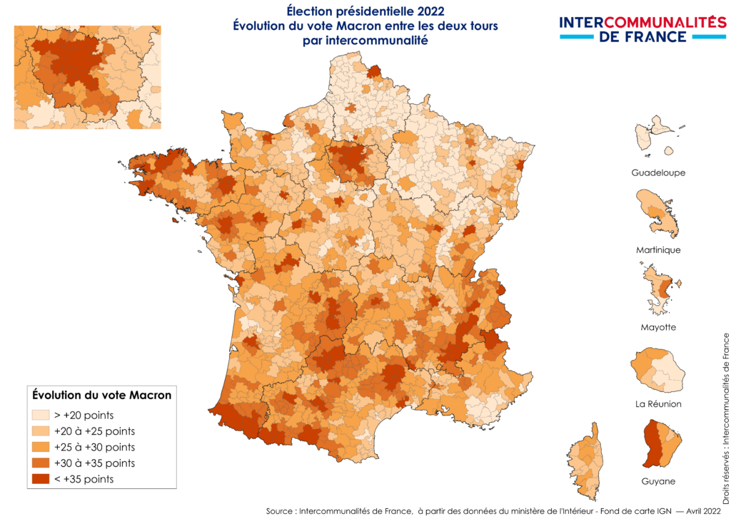 Élection présidentielle 2022 : cartographie du second tour à l’échelle ...