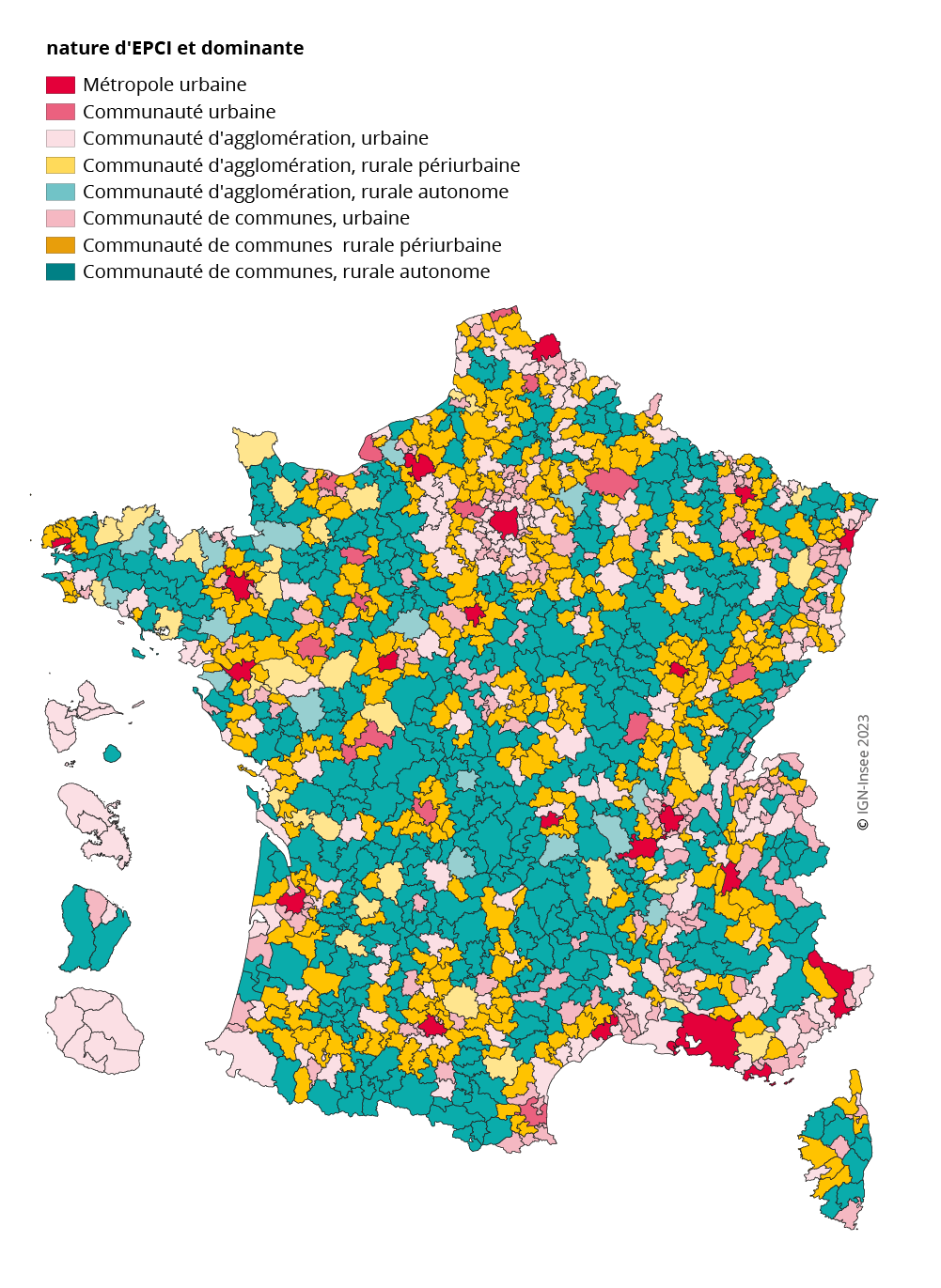 Portraits des intercommunalités selon l’Insee